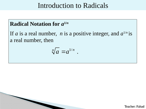 Radicals | Teaching Resources