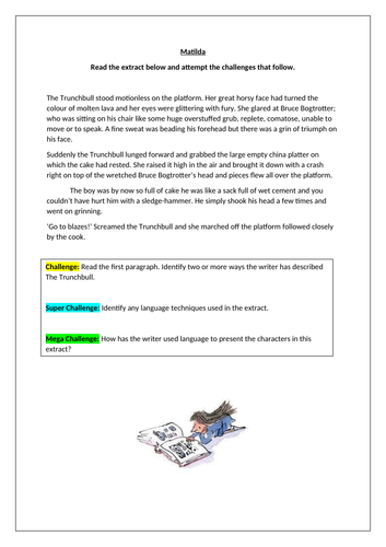 Roald Dahl: Matilda | Teaching Resources