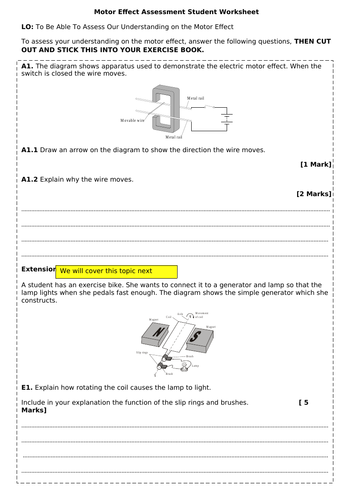 Motor Effect and Induced Magnetism Lessons (GCSE Combined Science ...