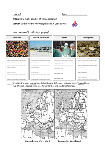 How Conflict Affects Geography - KS3 (Key Stage 3) | Teaching Resources