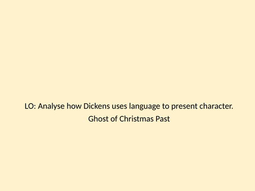 A Christmas Carol: The Ghost of Christmas Past | Teaching Resources