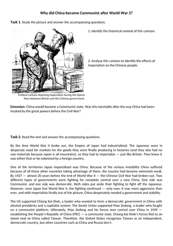 IBDP History: Why did China become Communist? | Teaching Resources