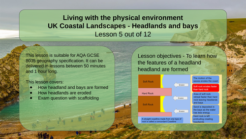 AQA Geography GCSE Lesson - Physical Landscape in the UK - Coastal ...
