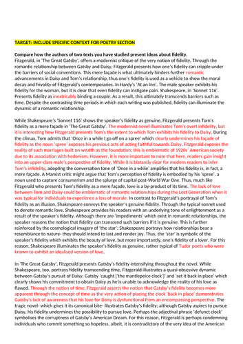 AQA A Level English Literature The Great Gatsby and Pre-1900 Poetry ...