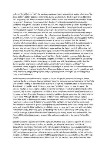 AQA A Level English Literature The Great Gatsby and Pre-1900 Poetry ...