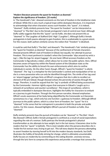 AQA A Level English Literature A The Handmaid's Tale and Feminine ...