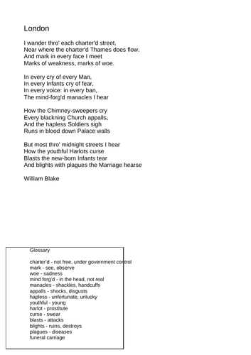 AQA seen poetry: London Lesson 1 | Teaching Resources