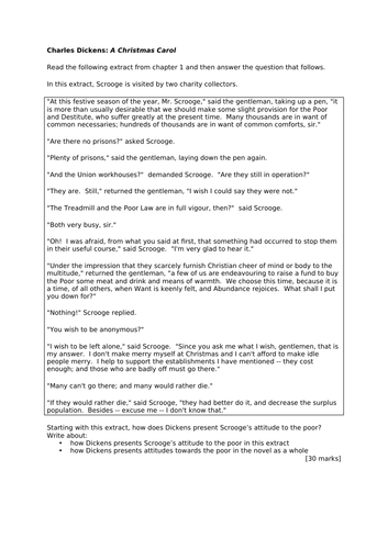 Context and Writer's Intention in A Christmas Carol | Teaching Resources