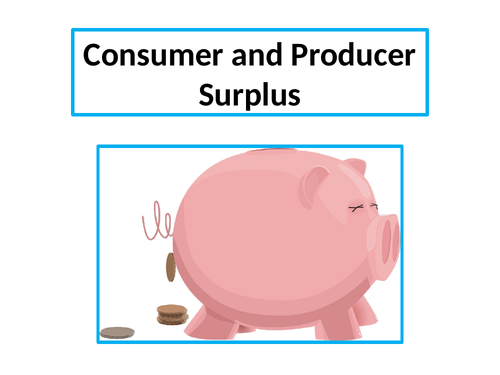 Consumer and Producer Surplus - A level Economics | Teaching Resources