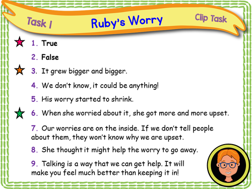 Big Feelings - Ruby's Worry KS1 | Teaching Resources