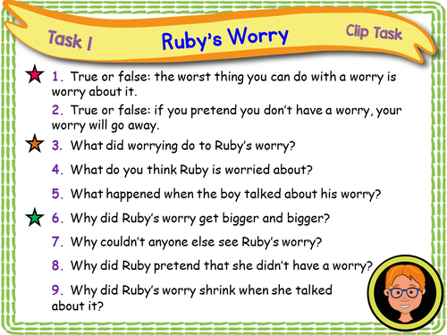 Big Feelings - Ruby's Worry KS1 | Teaching Resources