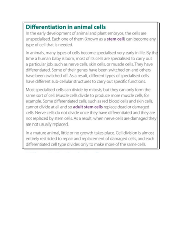 GCSE Science B2 cell division AQA powerpoints and exam questions ...