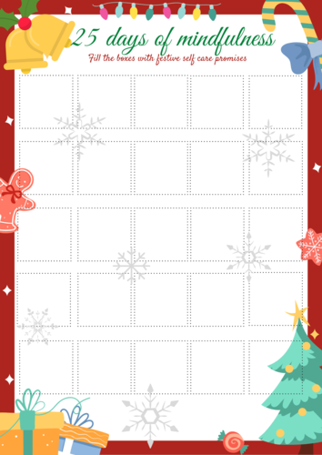 25 days of mindfulness Christmas Calendar | Teaching Resources