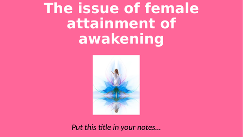 OCR A2 Buddhism and Gender | Teaching Resources