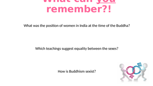 OCR A2 Buddhism and Gender | Teaching Resources