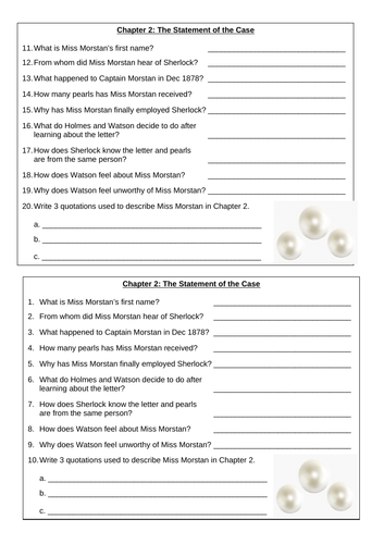 The Sign of Four: Chapter 2 | Teaching Resources