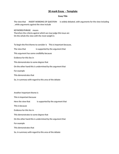 A-level Politics Essay Writing Skills | Teaching Resources