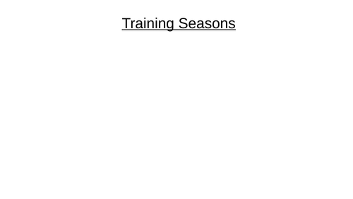 Training Seasons Warm Up Cool Down Aqa Gcse Pe Teaching Resources
