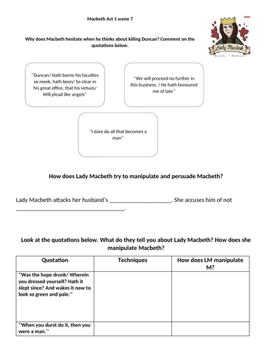 Macbeth Act 1 resources | Teaching Resources