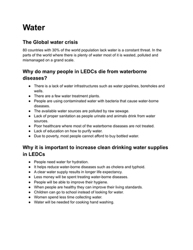 Water | Teaching Resources