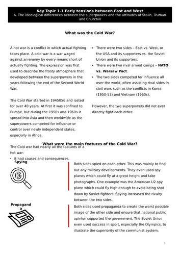 Edexcel Superpower Relations and the Cold War: The ideological ...