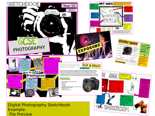 GCSE Photography Digital Sketchbook Example | Teaching Resources