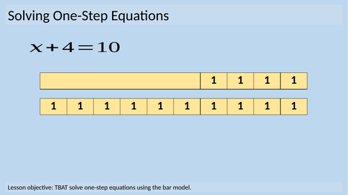 Solving equations (bar model) | Teaching Resources