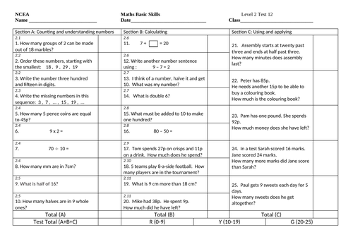 Old style level 2 quick maths sheets- good coverage | Teaching Resources