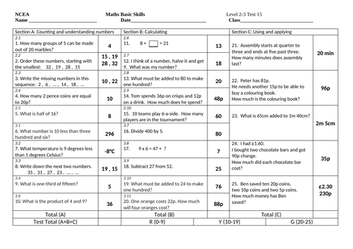 Old style level 2-3 quick maths sheets. | Teaching Resources