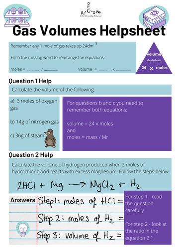 Stoichiometry revision booklet | Teaching Resources