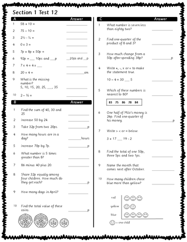 Year 3 maths arithmetic workbook British Curriculum | Teaching Resources