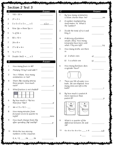 Year 3 maths arithmetic workbook British Curriculum | Teaching Resources
