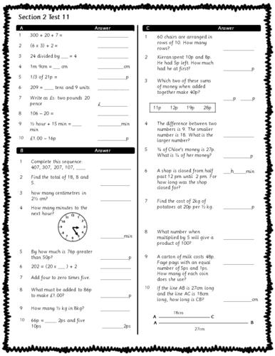 Year 3 maths arithmetic workbook British Curriculum | Teaching Resources