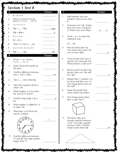 Year 3 maths arithmetic workbook British Curriculum | Teaching Resources