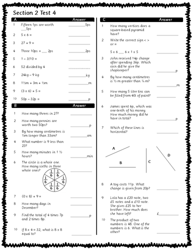 Year 3 maths arithmetic workbook British Curriculum | Teaching Resources