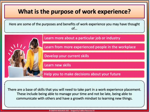 Preparing for work experience - Careers | Teaching Resources