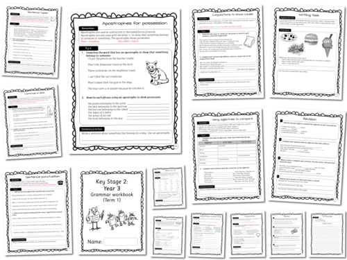 Year 3 Grammar Workbook Term 1 | Teaching Resources