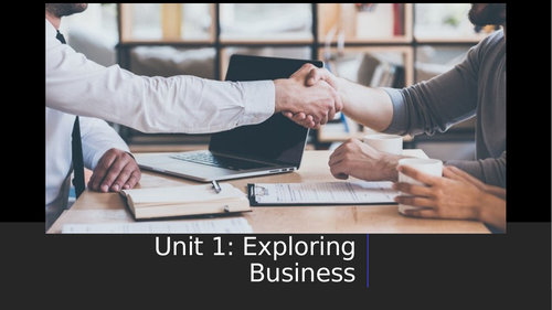 BTEC Business - Unit 1: Exploring Business (BTEC NEW SPECIFICATION ...