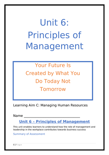 BTEC Business - Unit 6: Principles of Management (BTEC NEW ... BTEC Business - Unit 6: Principles of Management (BTEC NEW ...