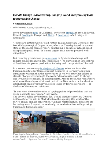 KS3 - Earths Climate | Teaching Resources