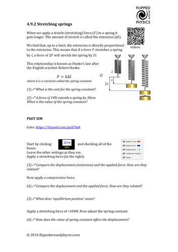 Stretching springs | Teaching Resources