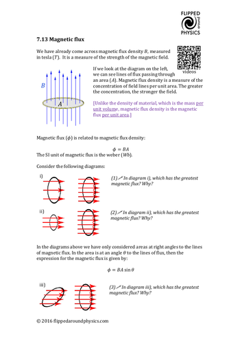 Magnetic flux | Teaching Resources