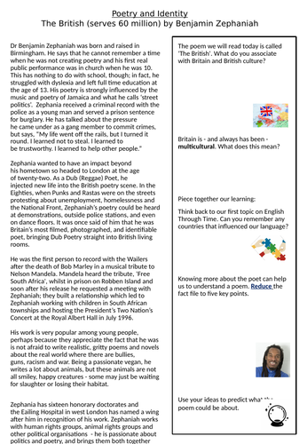 Poetry and Identity | Teaching Resources