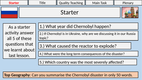 Russia's Importance In Europe - KS3 (Key Stage 3) | Teaching Resources