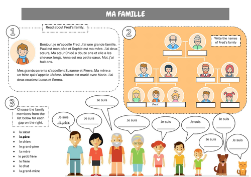 Ma famille Studio 1 Module 1 'et les autres' worksheet | Teaching Resources