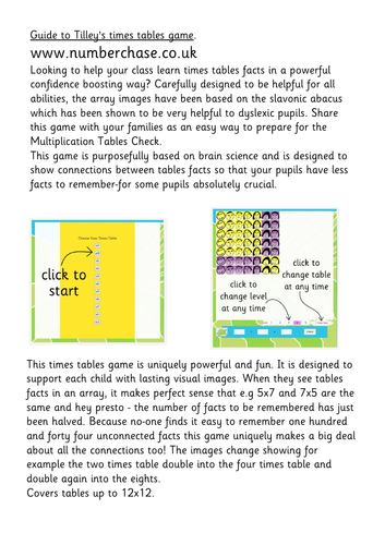 Online game learning times tables | Teaching Resources