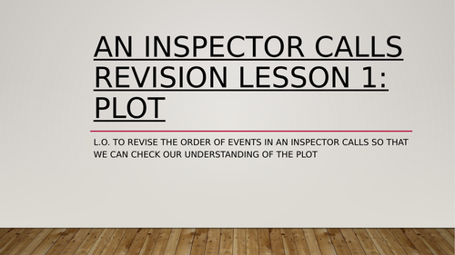 An Inspector Calls Revision Lessons | Teaching Resources