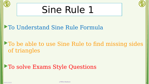 Sine Rule for Missing Sides | Teaching Resources