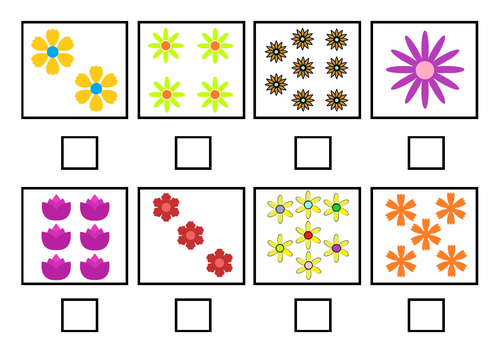 Early Years Count the Flowers from 1 to 8 | Teaching Resources