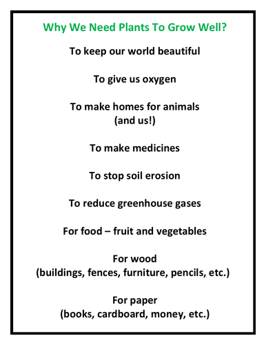 What & Why do plants need to grow well? Worksheet + PowerPoint ...